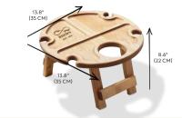 China Foldable Serving Tray Portable Wine Table with Save Space Function and Customized Logo for sale