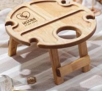 China Foldable Serving Tray Portable Wine Table with Save Space Function and Customized Logo for sale