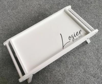 China Rectangle Breakfast in Bed Tray with Folding Legs Save Space and Enjoy Personalized Snacks for sale