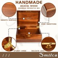 China Silk-Screen Printed Acacia Wood Box for Recipes and Keepsakes Custom Order Accepted for sale