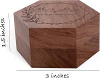 China Solid Wood Custom 2 Slots Gift Packaging With Logo Wooden Ring Box for Engagement Ring for sale