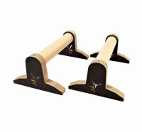 China Anniversary Yoga Fitness Handstand Calisthenics GYM Bar Training Wooden Parallettes for sale