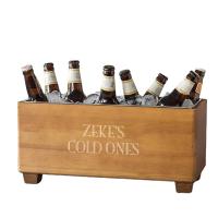 China Customized Logo Champagne Cooler Bucket for Anniversary Wood Gift Personalized Design for sale