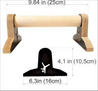 China Anniversary Yoga Fitness Handstand Calisthenics GYM Bar Training Wooden Parallettes for sale