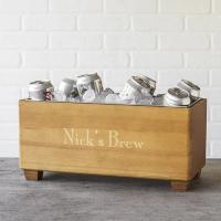 China Customized Logo Champagne Cooler Bucket for Anniversary Wood Gift Personalized Design for sale