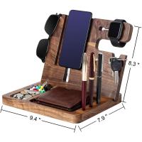 China Custom Size Cell Phone Holder and Key Holder Craft for Multi-Functional Nightstand for sale