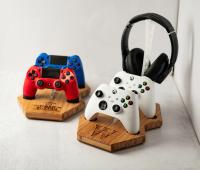 China Adjustable Gamer Stand The Ideal Combination of Bamboo and Acrylic for Optimal Gaming for sale