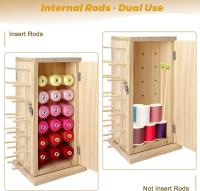 China 360 Degree Rotating Wooden Thread Holder Ideal Storage for DIY Spools Thread Braiding for sale
