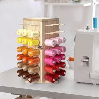 China 360 Degree Rotating Wooden Thread Holder Ideal Storage for DIY Spools Thread Braiding for sale