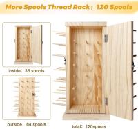 China 360 Degree Rotating Wooden Thread Holder Ideal Storage for DIY Spools Thread Braiding for sale