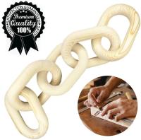 China Handcrafted Mango Wood Chain Link Decor for Folk Art Style Home Decoration for sale