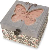 China Customized Logo Acceptable Environmental Simple Spirits-Patterned Butterfly Jewelry Box for sale
