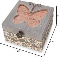 China Customized Logo Acceptable Environmental Simple Spirits-Patterned Butterfly Jewelry Box for sale