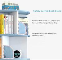 China Customized Logo Colorful 360 Degree Rotating Bookcase for Children's Book Storage for sale