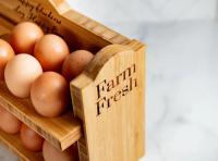 China Eco-Friendly Bamboo Rustic Wooden Egg Holder for Fridge Burning or Custom Request for sale