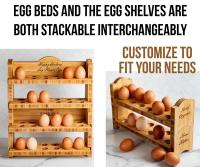 China Eco-Friendly Bamboo Rustic Wooden Egg Holder for Fridge Burning or Custom Request for sale