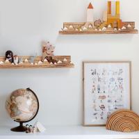 China Customized Logo Wall Mounted Rustic 3 Pcs Snow Mountain Floating Shelves for Nursery for sale
