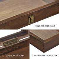 China Rectangle Wooden Jewelry Tray With LED for Custom Natural Wood Jewelry Holder Boxes for sale