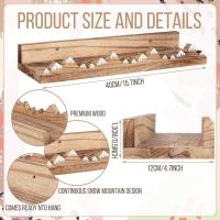 China Customized Logo Wall Mounted Rustic 3 Pcs Snow Mountain Floating Shelves for Nursery for sale