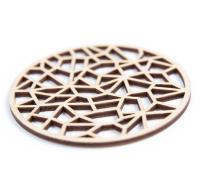 China 202407 Set 6 Wooden Coasters Double Tier Wedding Coasters Standing Type for sale