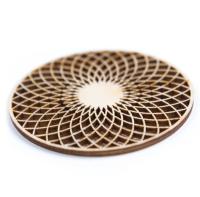 China 202407 Set 6 Wooden Coasters Double Tier Wedding Coasters Standing Type for sale