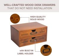 China Organize Your Office Supplies in Style with a Rustic Wooden Storage Box and 4 Drawers for sale