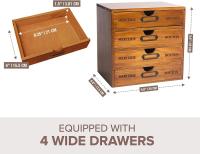 China Organize Your Office Supplies in Style with a Rustic Wooden Storage Box and 4 Drawers for sale