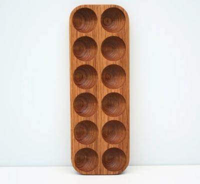 China Practical Single Tier Wooden Egg Holder for Countertop Organization for sale