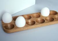 China Practical Single Tier Wooden Egg Holder for Countertop Organization for sale