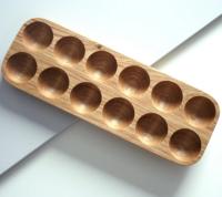 China Practical Single Tier Wooden Egg Holder for Countertop Organization for sale