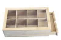China Handmade Visible Acrylic Cover Tea Box Packaging Wood A Unique Addition to Your Kitchen for sale