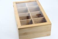 China Handmade Visible Acrylic Cover Tea Box Packaging Wood A Unique Addition to Your Kitchen for sale