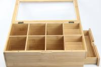 China Handmade Visible Acrylic Cover Tea Box Packaging Wood A Unique Addition to Your Kitchen for sale