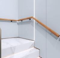 China Indoor Wooden Handrails Modern Design Style Non-Slip Staircase Wall Mounted Grab Bar for sale