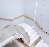 China Indoor Wooden Handrails Modern Design Style Non-Slip Staircase Wall Mounted Grab Bar for sale