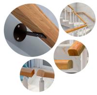 China Indoor Wooden Handrails Modern Design Style Non-Slip Staircase Wall Mounted Grab Bar for sale