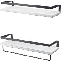 China Wood Wall Mounted Storage Shelves Adjustable for Kitchen and Bathroom Organization for sale