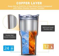 China Wood Grain Tumbler 30oz Stainless Steel Vacuum Insulated Mug for Hot and Cold Drinks for sale