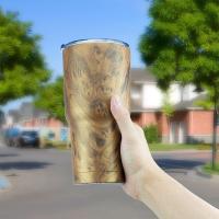 China Wood Grain Tumbler 30oz Stainless Steel Vacuum Insulated Mug for Hot and Cold Drinks for sale