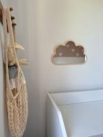 China Hotel Home Bathroom Decoration Children's Room Wooden Cloud Mirror Sample Charge-Free for sale