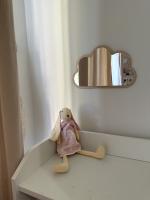 China Hotel Home Bathroom Decoration Children's Room Wooden Cloud Mirror Sample Charge-Free for sale