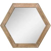 China Rustic Farmhouse Living Room Decor Wooden Wall Hanging Mirror in Plain Colo for sale