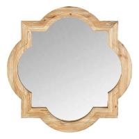China Rustic Farmhouse Living Room Decor Wooden Wall Hanging Mirror in Plain Colo for sale