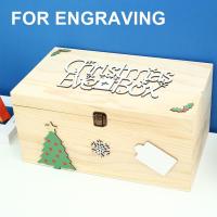 China 10.6 x 8 x 5.7 Inch Wooden Storage Box with Hinged Lid Customized Logo Acceptable for sale