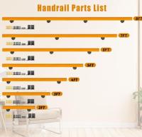 China Indoor Stairs Safety Non-Slip Railing 3ft Pine Handrails As Your Request Complete Kit for sale
