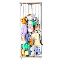 China Living Room Custom Size Zoo Pattern Stuffed Animal Storage Shelf with Wood Organizer Cage for sale