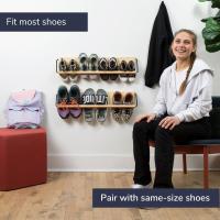 China Customized Logo Acceptable Modern Wall Mounted Shoe Rack for All-Season for sale
