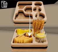 China Multi-Functional Serving Tray for Snacks and Drinks Space-Saving Couch Bar Snack Box for sale