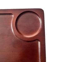 China Storage Trays Modern Design Bamboo Sofa Tray Wooden Couch Arm Table for sale