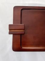 China Storage Trays Modern Design Bamboo Sofa Tray Wooden Couch Arm Table for sale